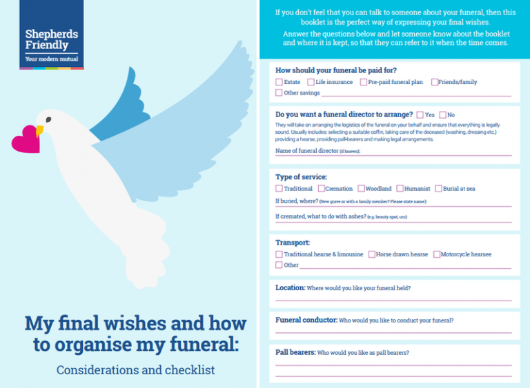 Final Wishes: Funeral planning checklist | Shepherds friendly